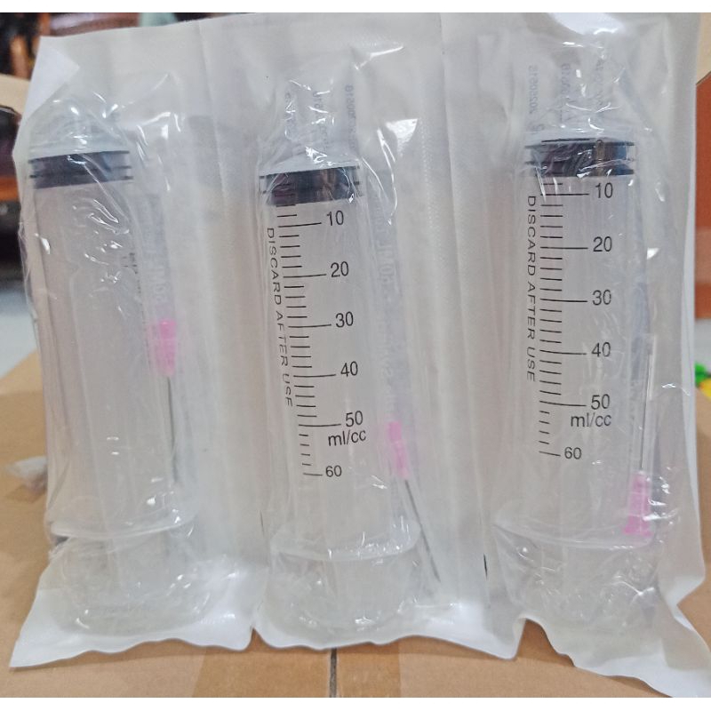 Jual Spuit 50cc with needle luer lock | Shopee Indonesia