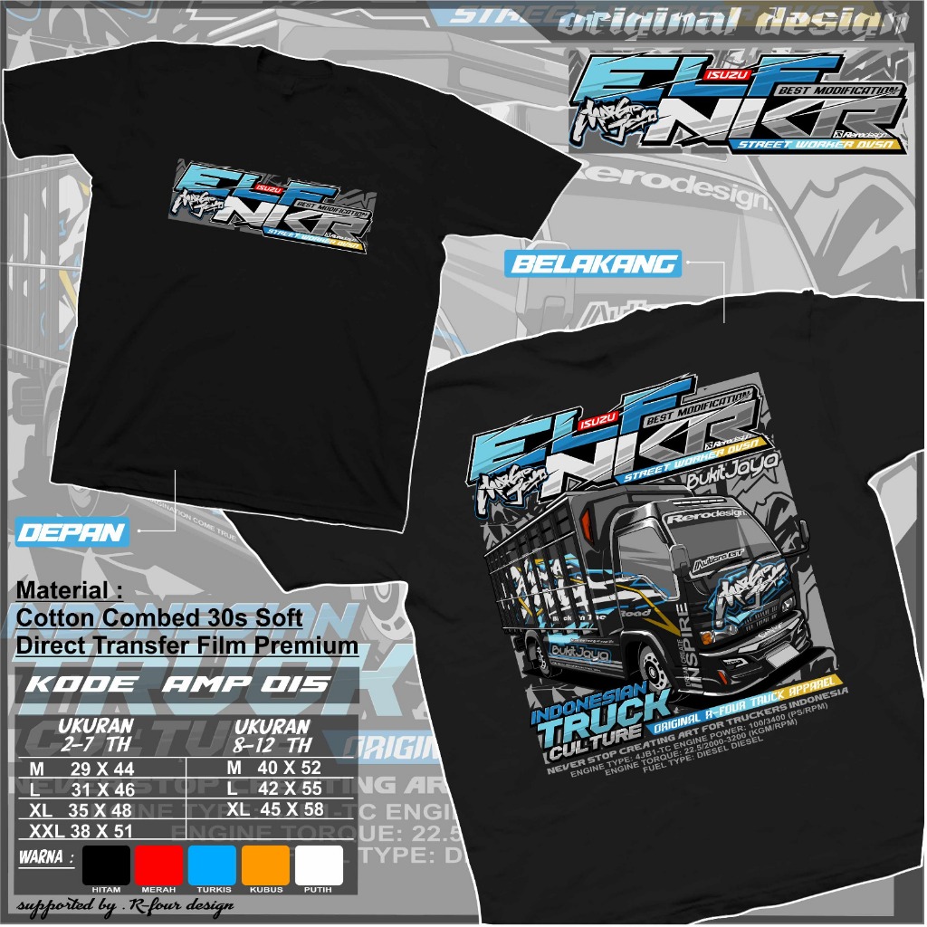 Jual Kaos truk oleng anak Kaos truk elf nkr anak usia 2-7 tahun Kaos ...