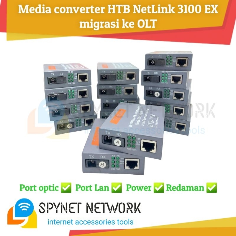 Jual Media Converter HTB 3100 NetLink 3 unit | Shopee Indonesia