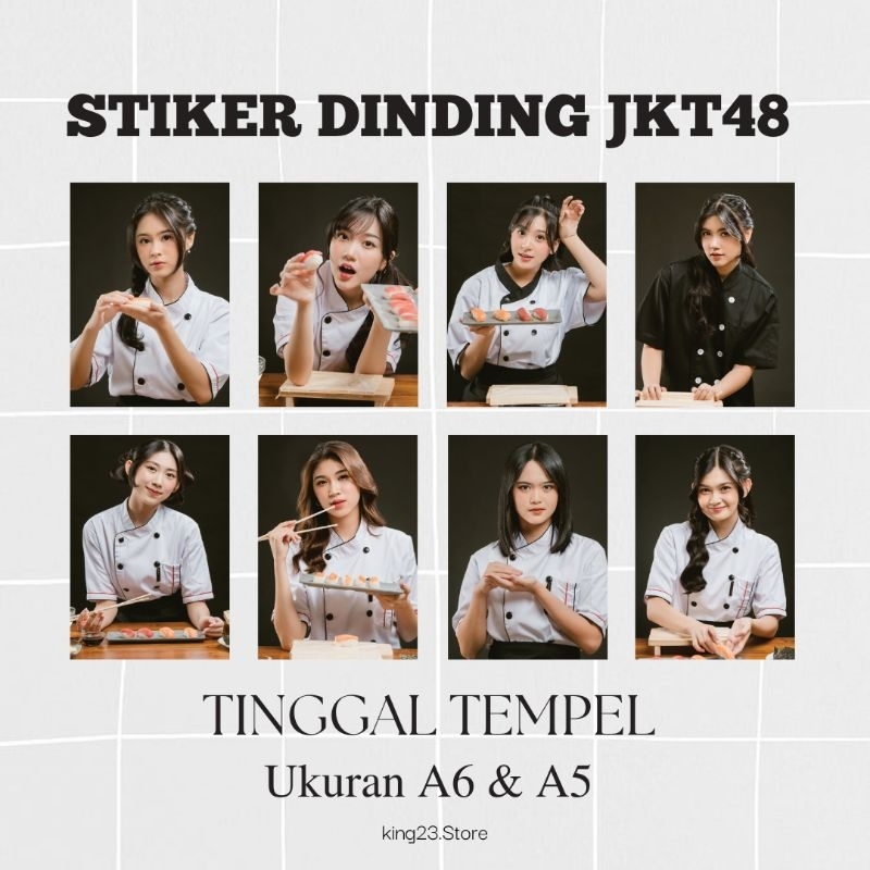 Jual Stiker Dinding Jkt48, Ukuran A6 A5, Edisi Sushi Day, All Member ...