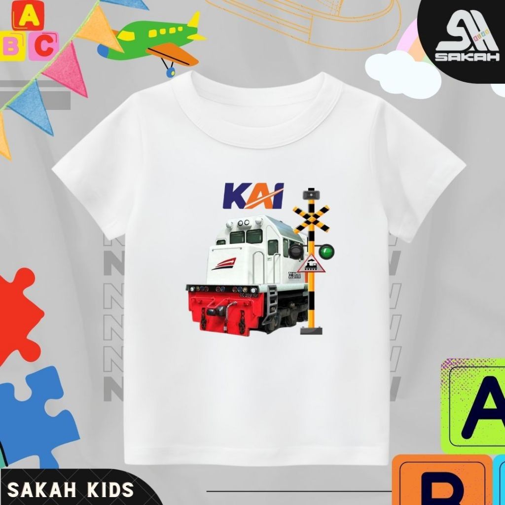 Jual Kaos Anak Custom Nama Combed 30s KAI KERETA API 3 Untuk Anak dan Hadiah Anak Laki-Laki dan ...