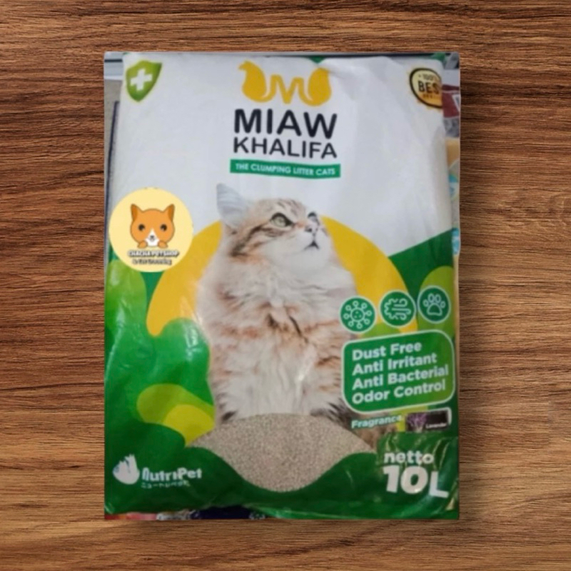 Jual Pasir Kucing Gumpal Wangi Miaw Khalifa 10L | Shopee Indonesia