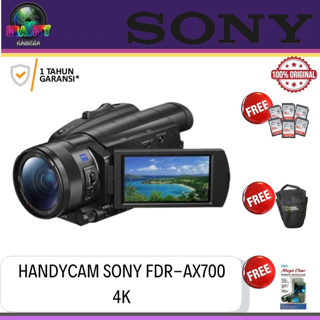 Jual CAMCORDER SONY FDR-AX700 4K / SONY FDR-AX700 | Shopee Indonesia