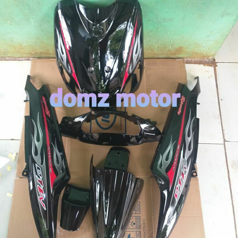 Jual cover full body halus satuan eceran yamaha mio sporty warna hitam ...