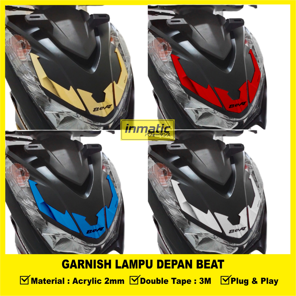 Jual RAYA GARNISH LAMPU DEPAN BEAT NEW BEAT DELUXE GARNISH LAMPU HEAD ...