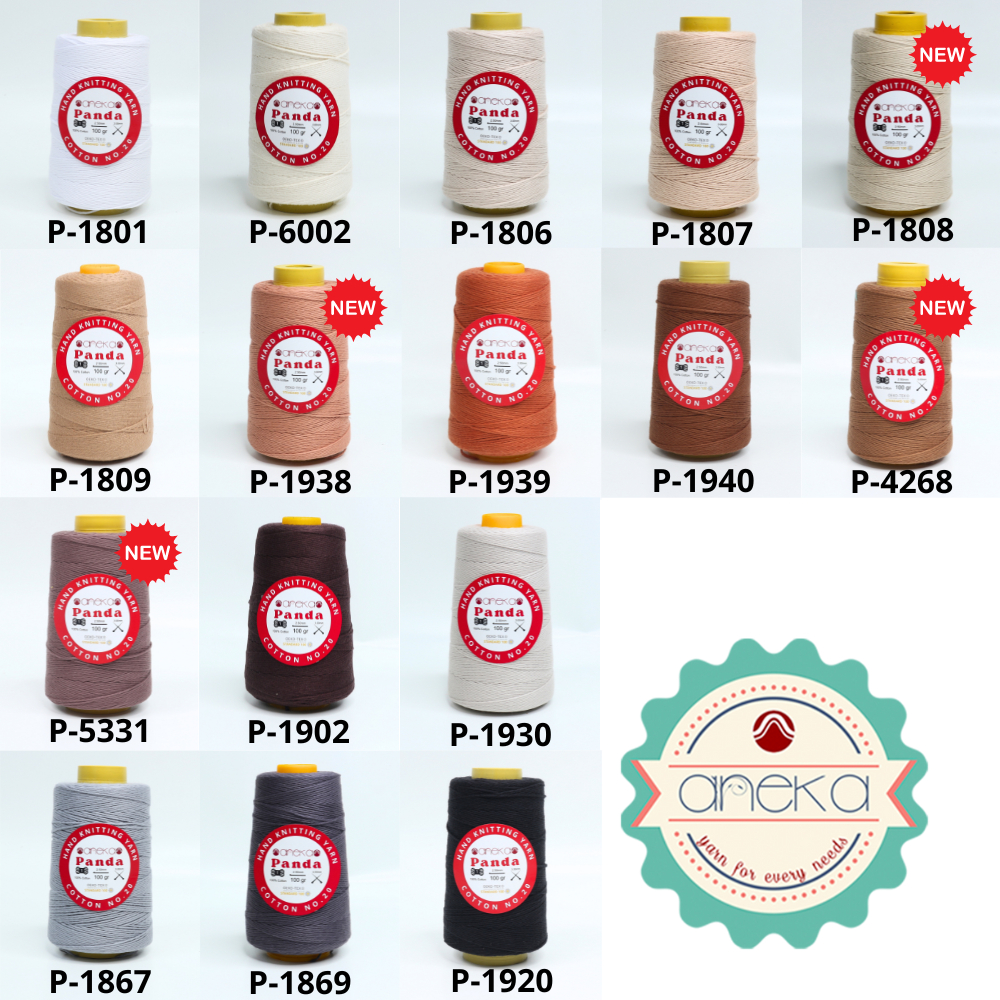Jual KATALOG - Benang Rajut Katun Panda / Cotton Yarn 1 | Shopee Indonesia