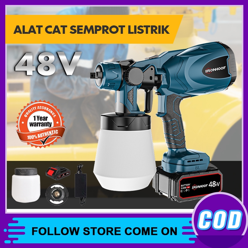 Jual IRONHOOF 800ML Electric Spray Gun 850W Paint Mesin Cat Semprot ...