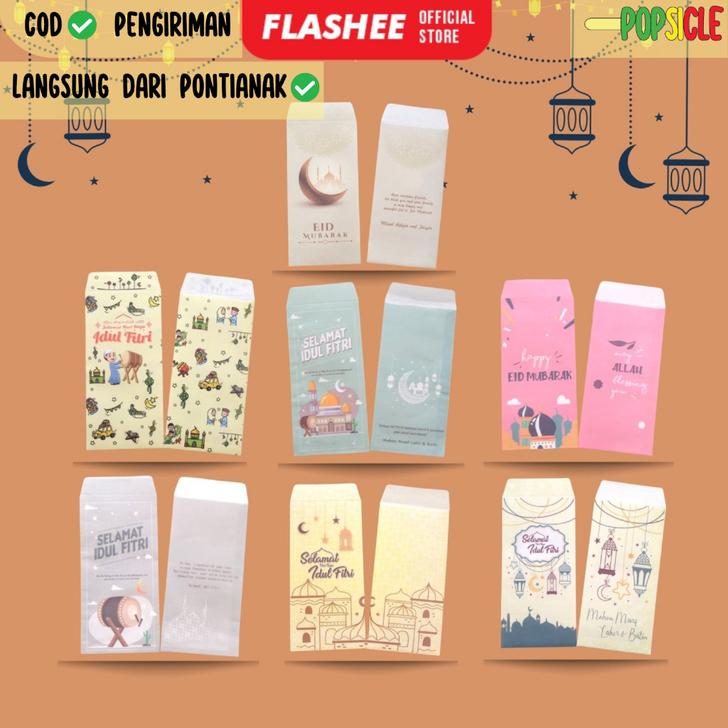 Jual Amplop Lebaran Flashee Amplop Lebaran Unik Amplop Aesthetic Lucu ...
