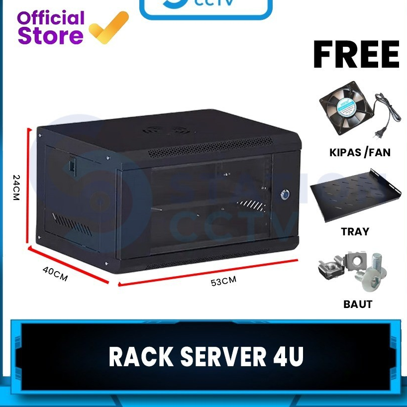 Jual Wallmount Rack 4U Rak Server Single Door 4U | Shopee Indonesia