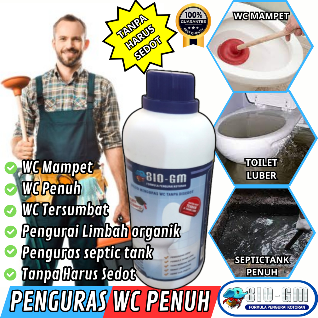 Jual Penguras WC Septictank Luber BIO GM Anti Mampet WC Sepiteng Tanpa ...