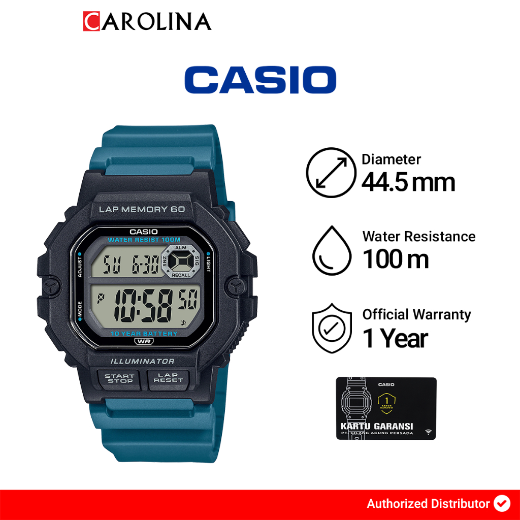 Jual Jam Tangan Pria Casio General WS-1400H-3A Illuminator Sports Gear ...