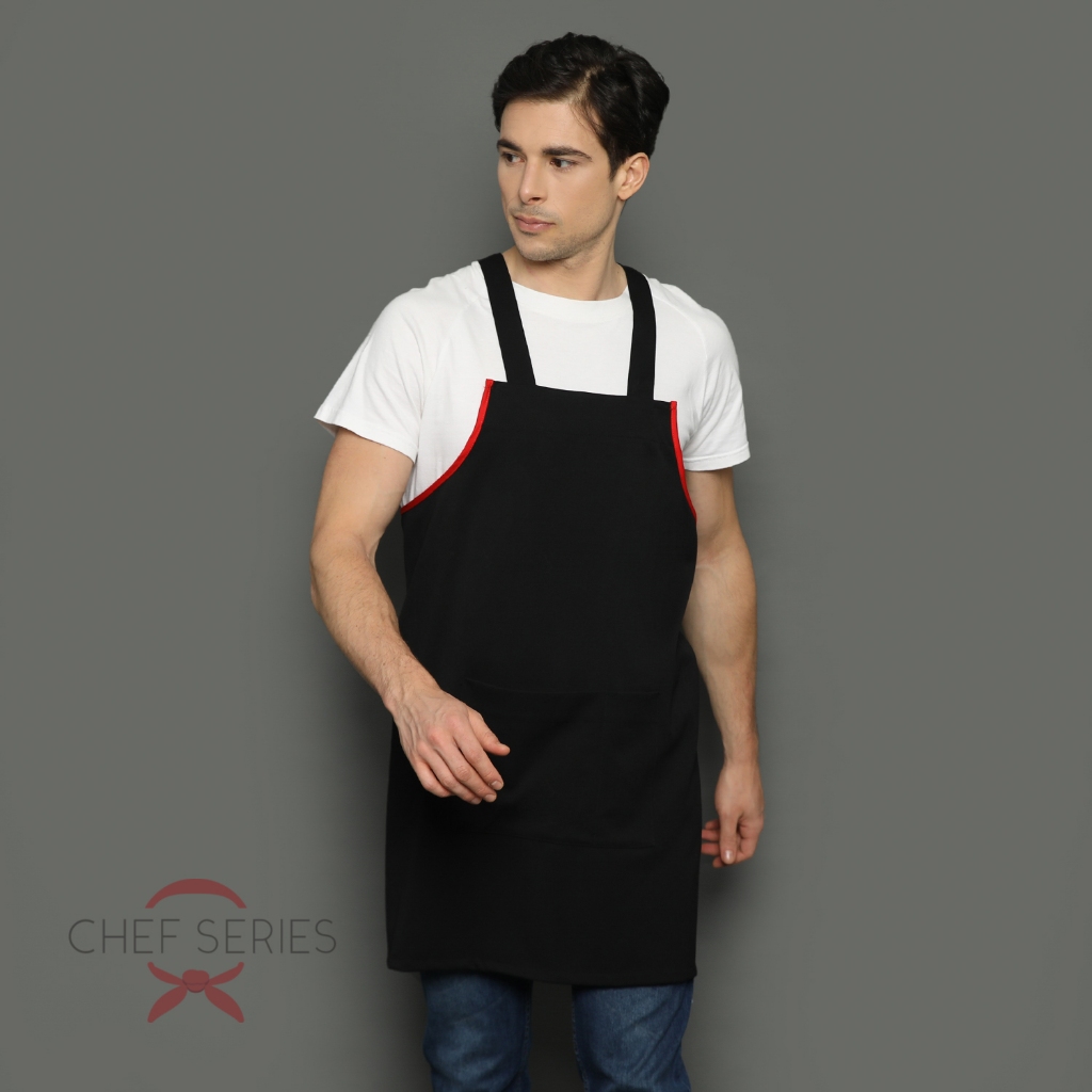 Jual Chef Series Ruby X Series Full Panjang Apron - Hitam Merah ...