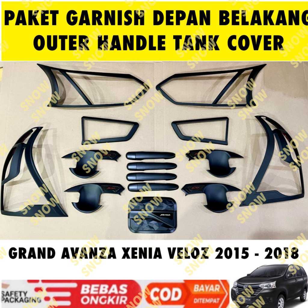 Jual Paket Garnish Depan Belakang Outer Handle Tank Cover Grand All New Avanza Xenia Veloz 2015 ...