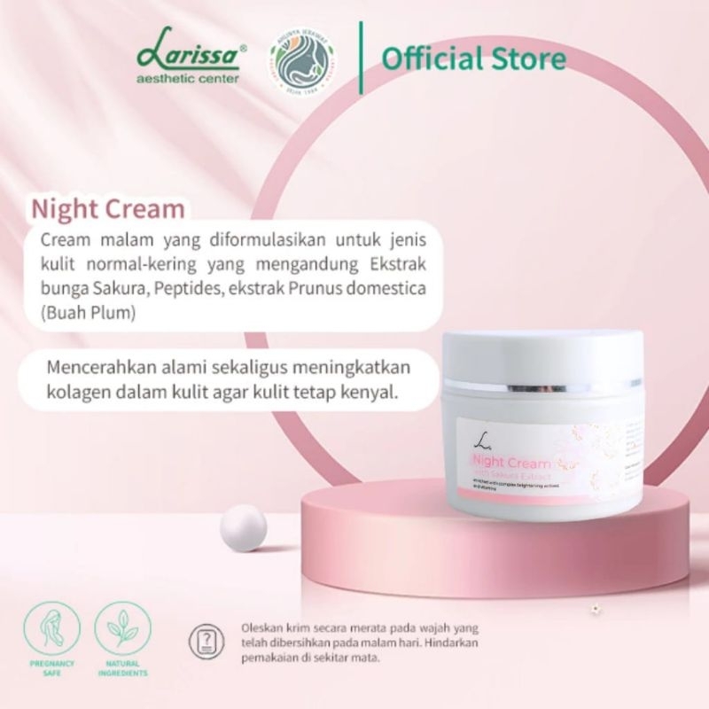 Jual Day Night Cream Sakura Brightening Series Larissa ( Normal & Dry ...