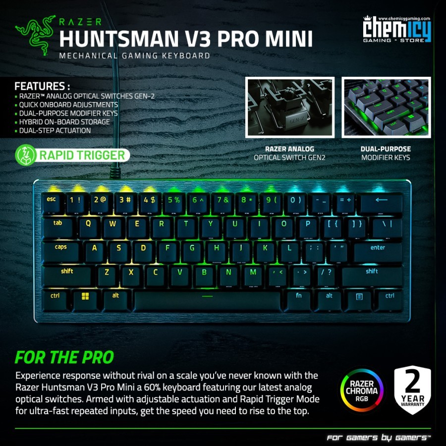 Jual Razer Huntsman V3 Pro Mini Analog Mechanical Gaming Keyboard ...