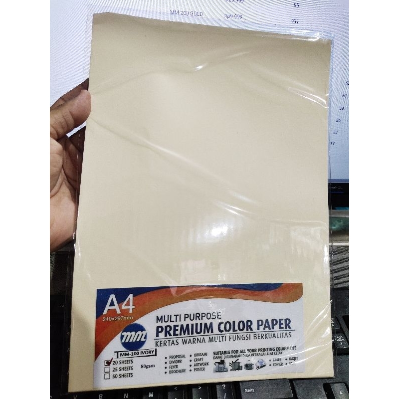 Jual Kertas Warna A4 / PaperFine 80GSM (1 pack isi 20 lembar) | Shopee ...