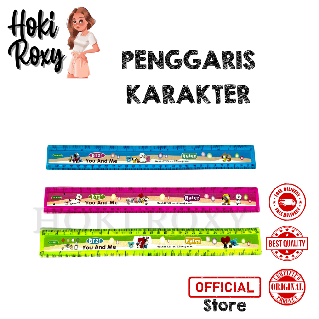 Jual Penggaris Fancy 30CM // Penggaris Plastik // Ruler // Penggaris ...