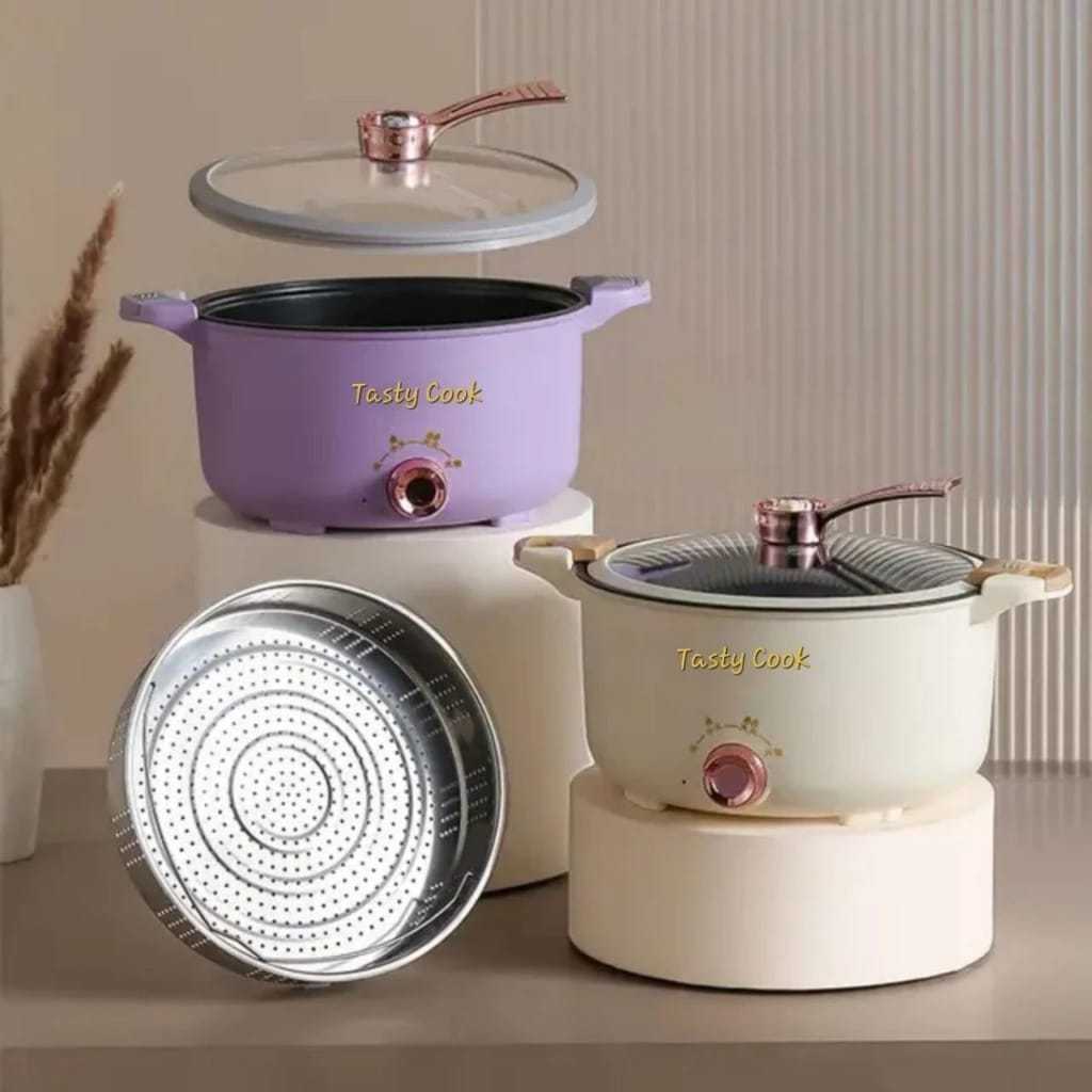 Jual Panci Listrik 24cm + Steamer D5020 Tasty Cook Serbaguna 3 Liter ...