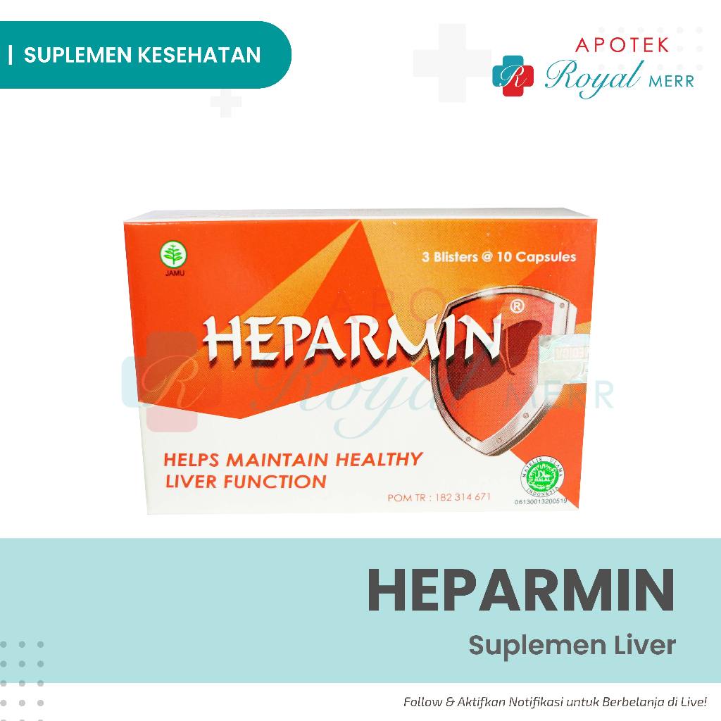 Jual HEPARMIN STRIP 10 KAPSUL Untuk Memelihara Kesehatan Fungsi Hati ...