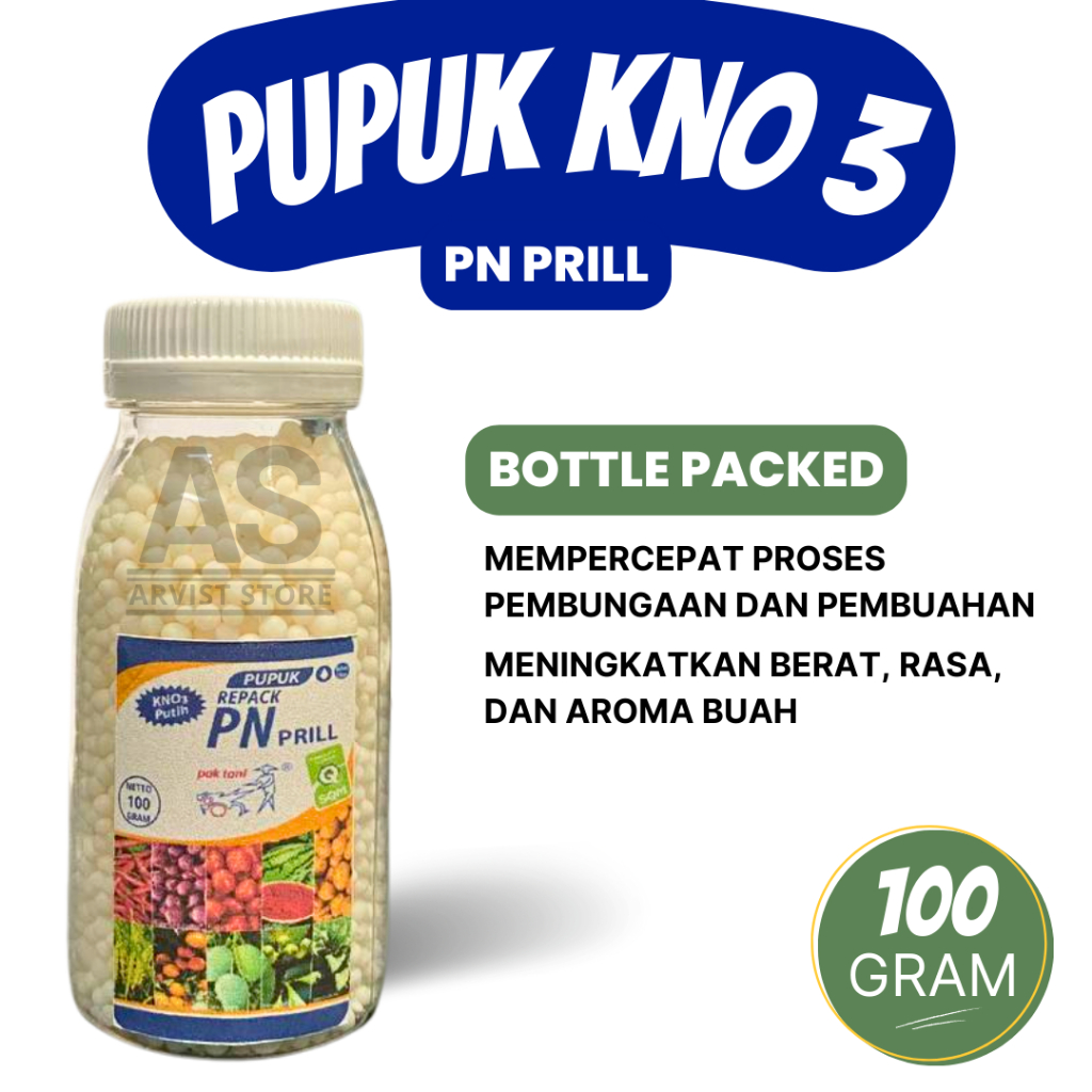 Jual Pupuk KNO 3 PUTIH PN PRILL 13-0-45 Pak Tani REPACK 100 Gram KNO3 ...