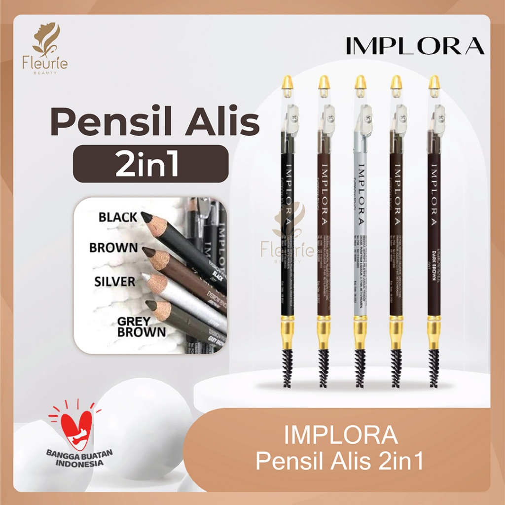 Jual IMPLORA Pensil Alis 2in1 - Soft Type Eyebrow Pencil | Shopee Indonesia