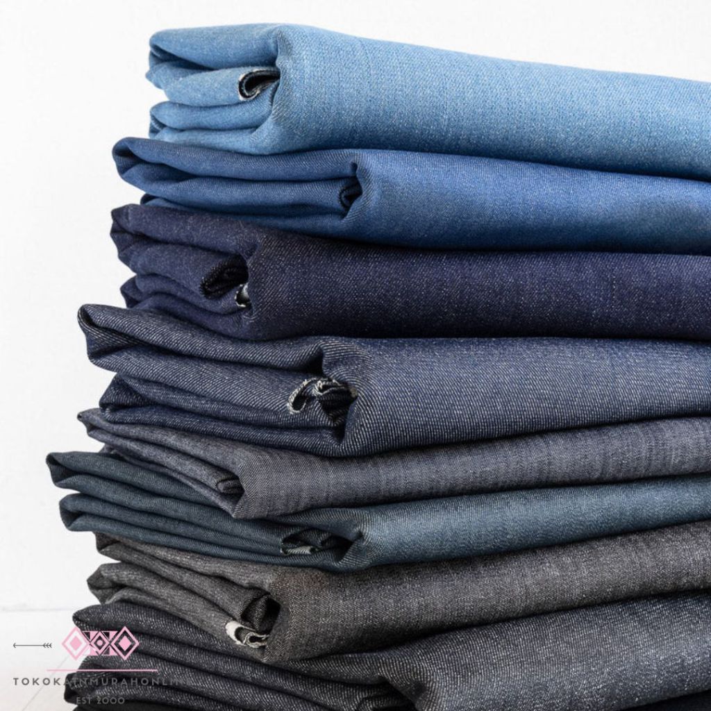 Jual Kain Ultra Denim Twill Jeans Smooth Premium Original Blue SUPER ...