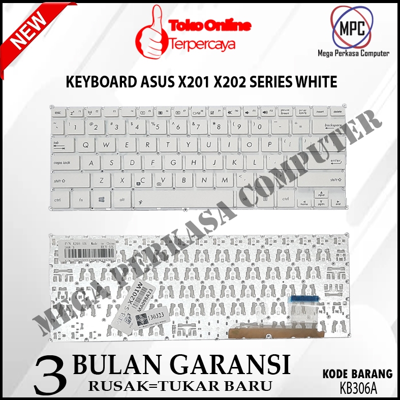 Jual Keyboard Asus VivoBook X201E X201 X202E S200E Putih | Shopee Indonesia
