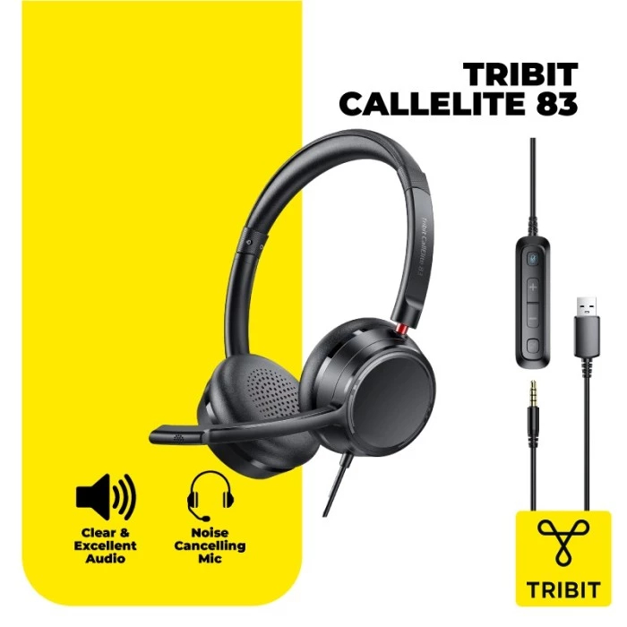 Jual Headset Zoom Call Center Noise Cancel Tribit Call Elite 83 ...