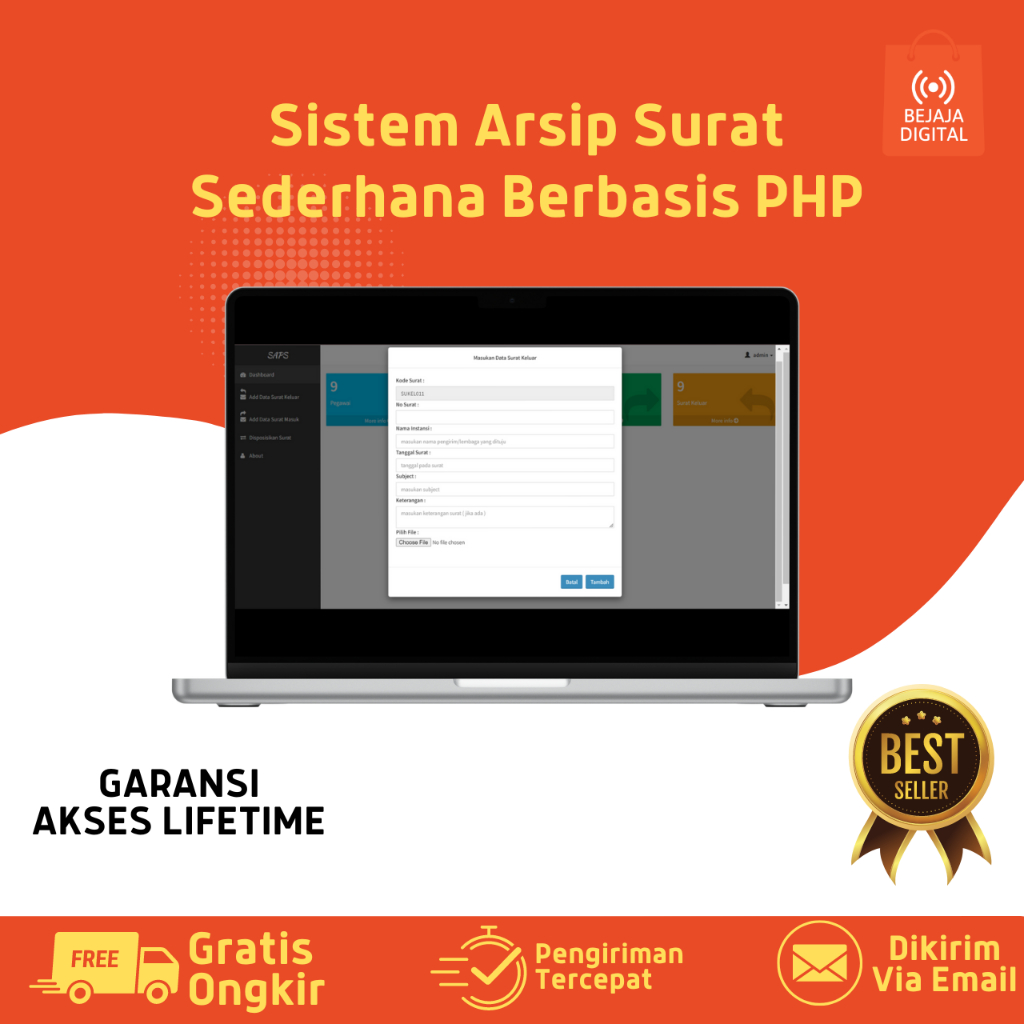 Jual Aplikasi Sistem Arsip Surat Sederhana Berbasis PHP - Cocok Untuk ...