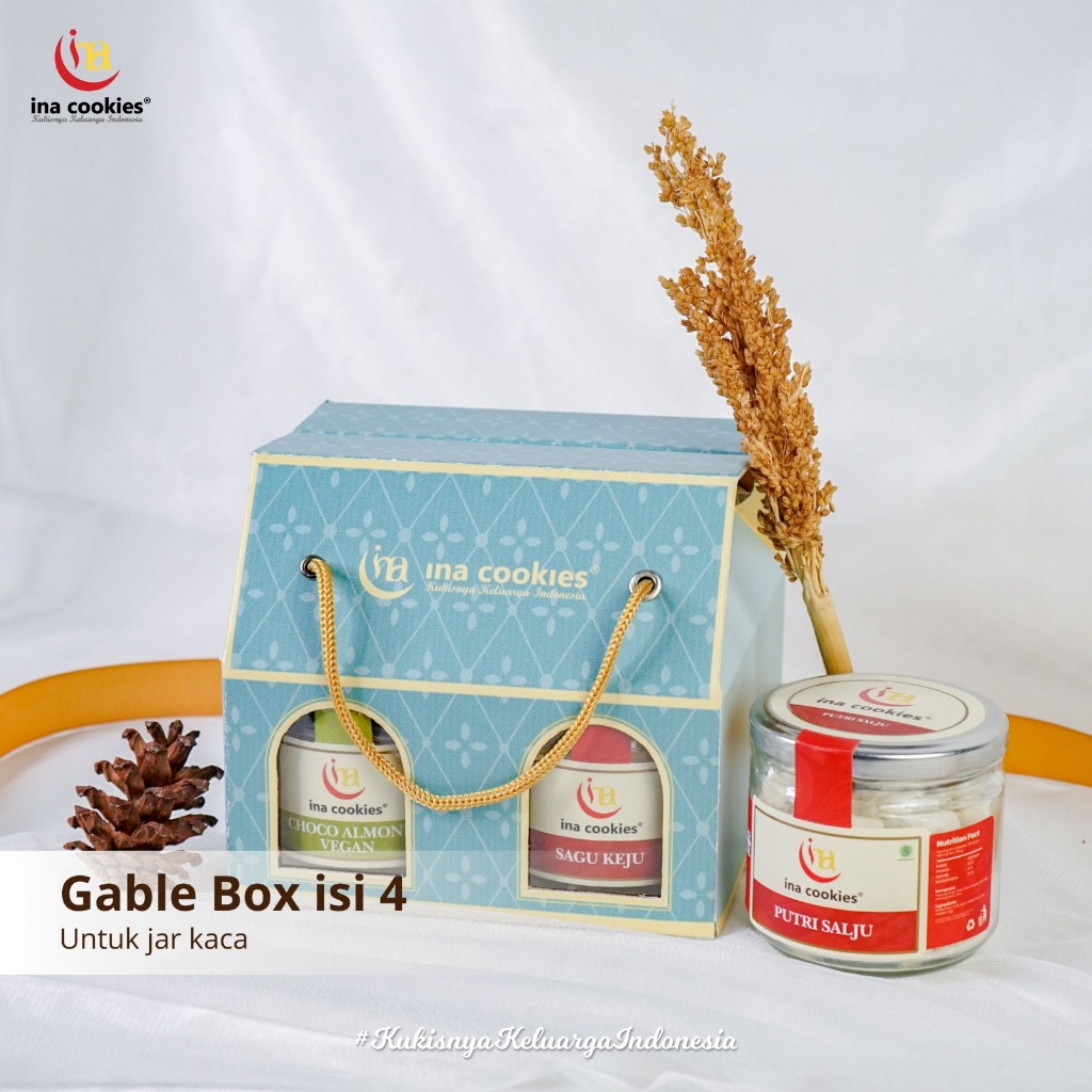 Jual KUE LEBARAN SET HAMPERS INA COOKIES JAR IN GABLE BOX GIFTSET HARI ...