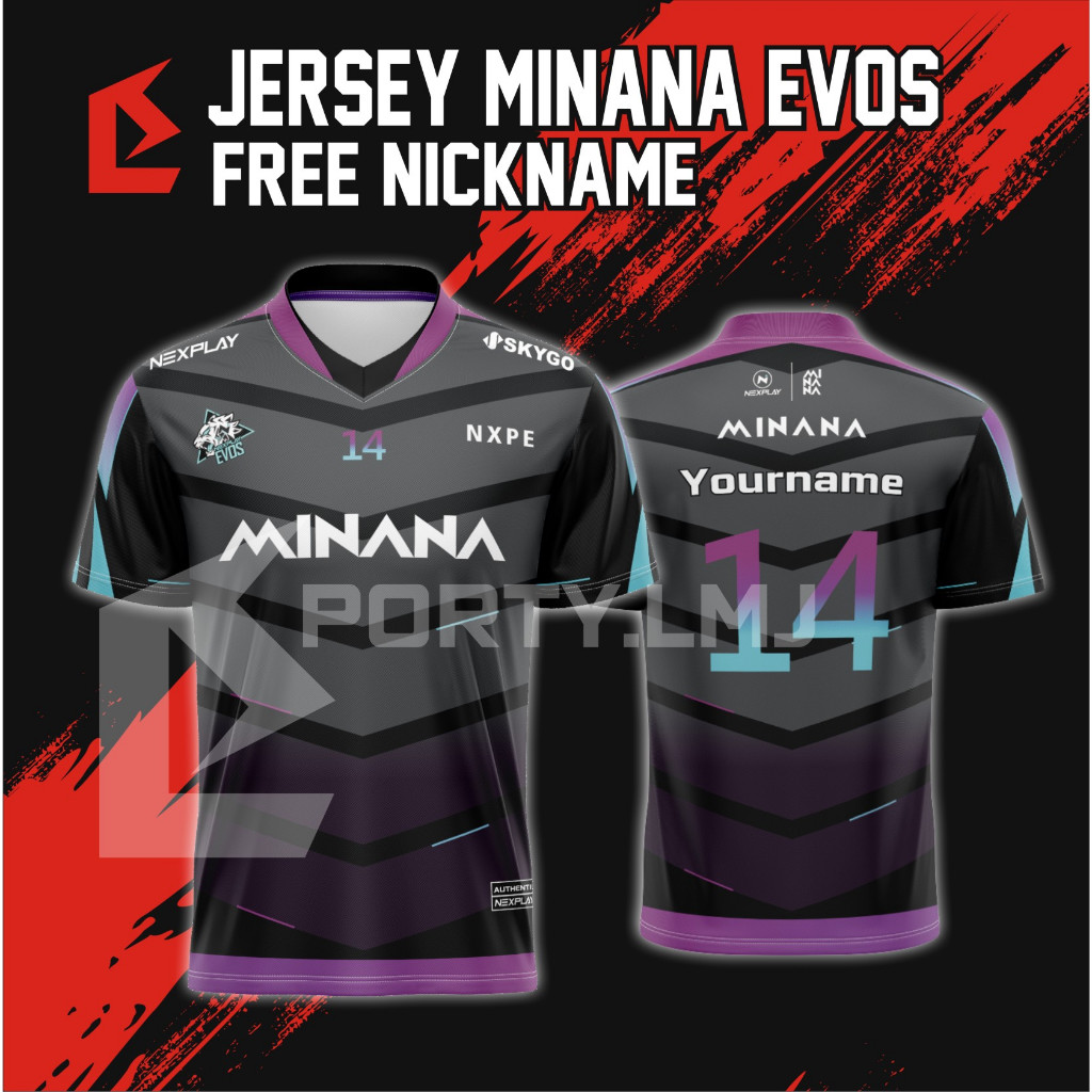 Jual Jersey Kaos MINANA EVOS MPL PH , FREE NICKNAME | Shopee Indonesia