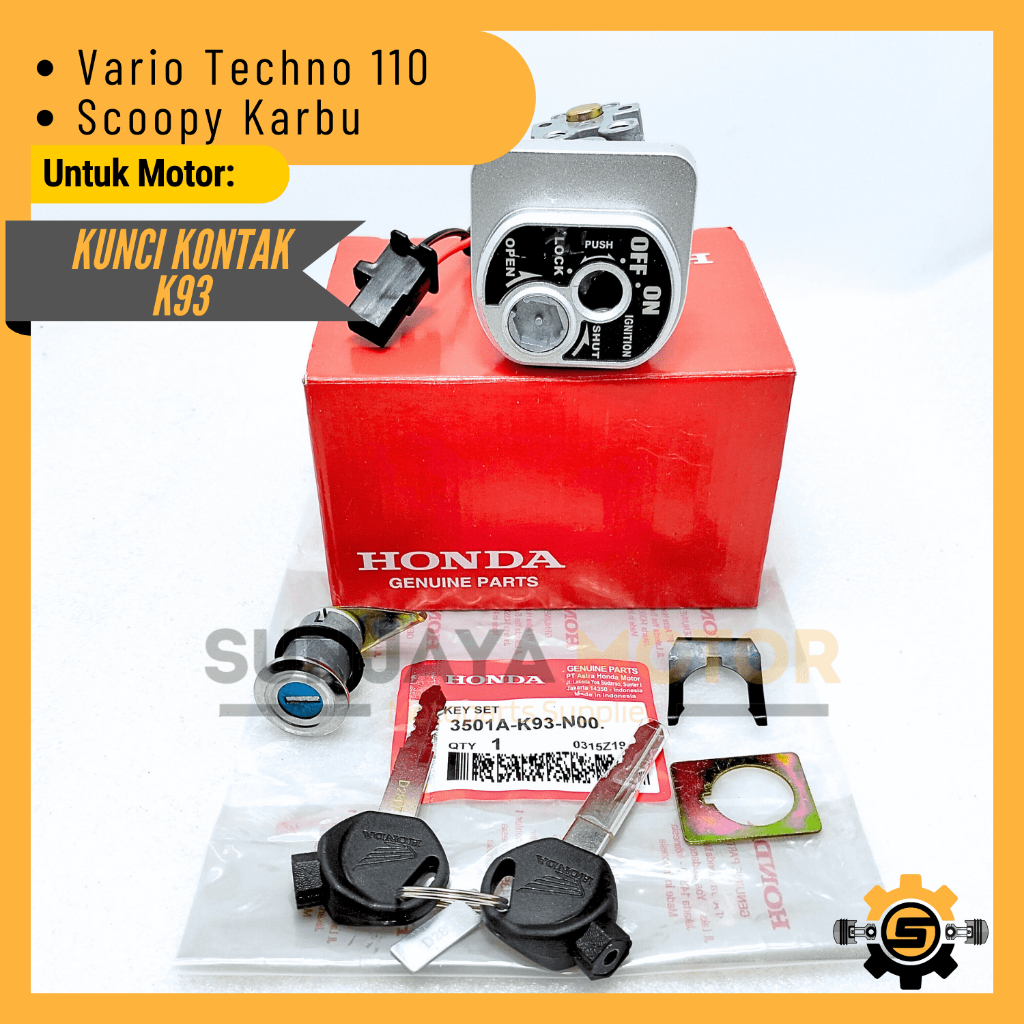 Jual Kunci Kontak Set K93 Keyset Original Honda Scoopy Karbu Vario ...
