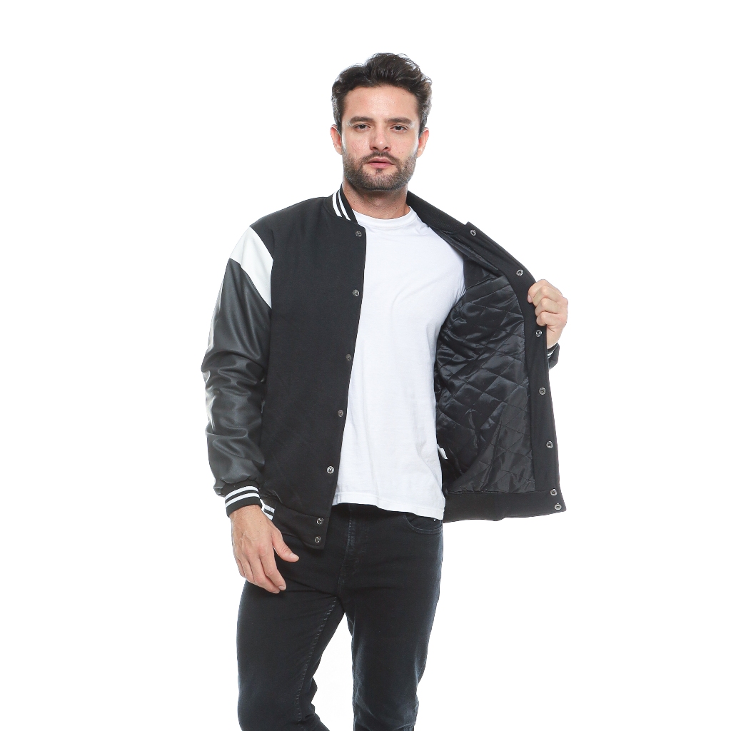 Jual PLATINUM WORLD Jacket Varsity Full Bordir Outerwear Varsity Jacket ...