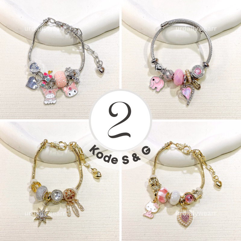 Jual Premium Gelang Pandora Charms Bracelet Serut Titanium Asli Wanita ...