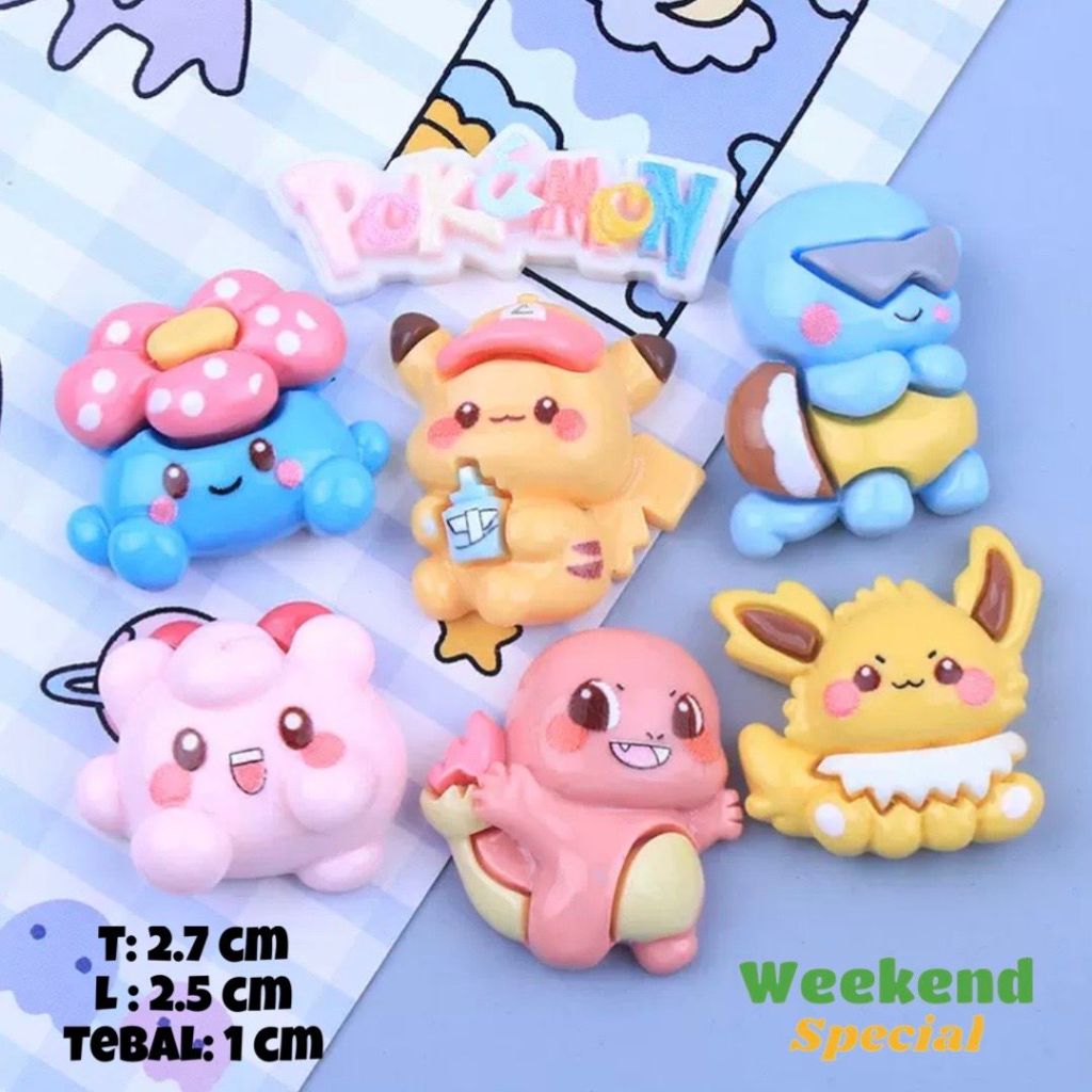 Jual DIY RESIN CLAY PREMIUM POKEMON/hiasan minifigures pokemon ...
