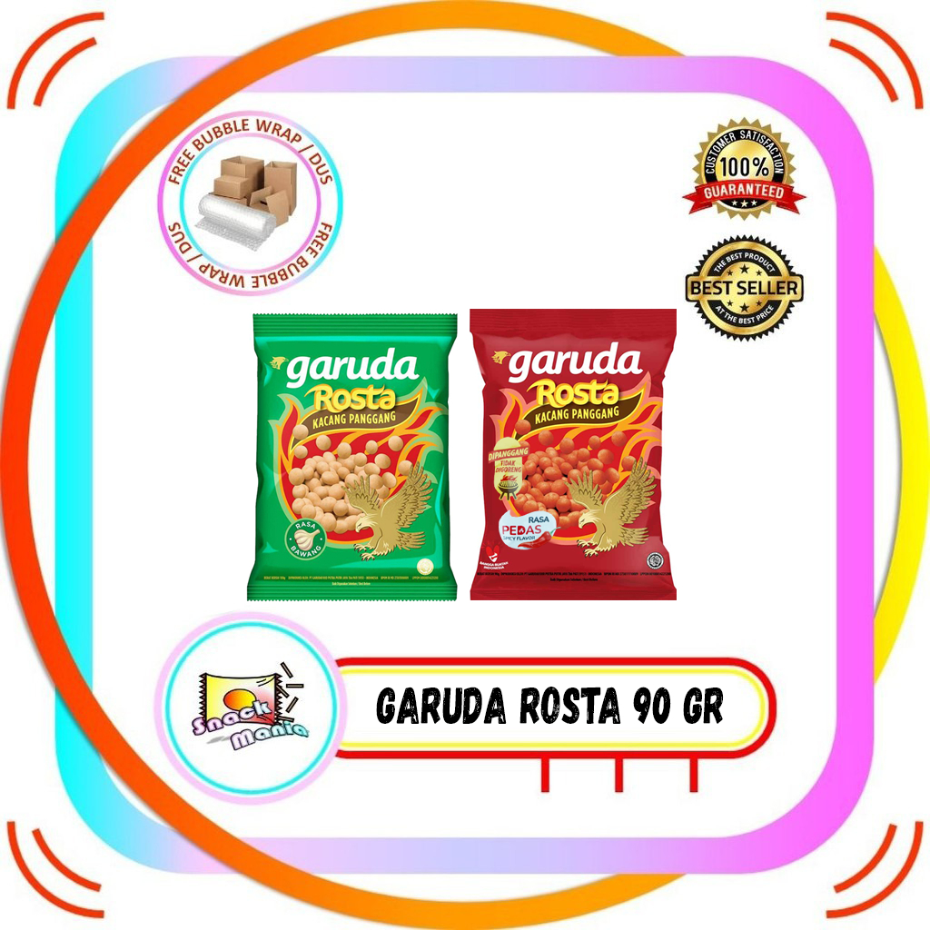 Jual Garuda Rosta Kacang Panggang Bawang 90 gr Pedas Jagung Wagyu ...