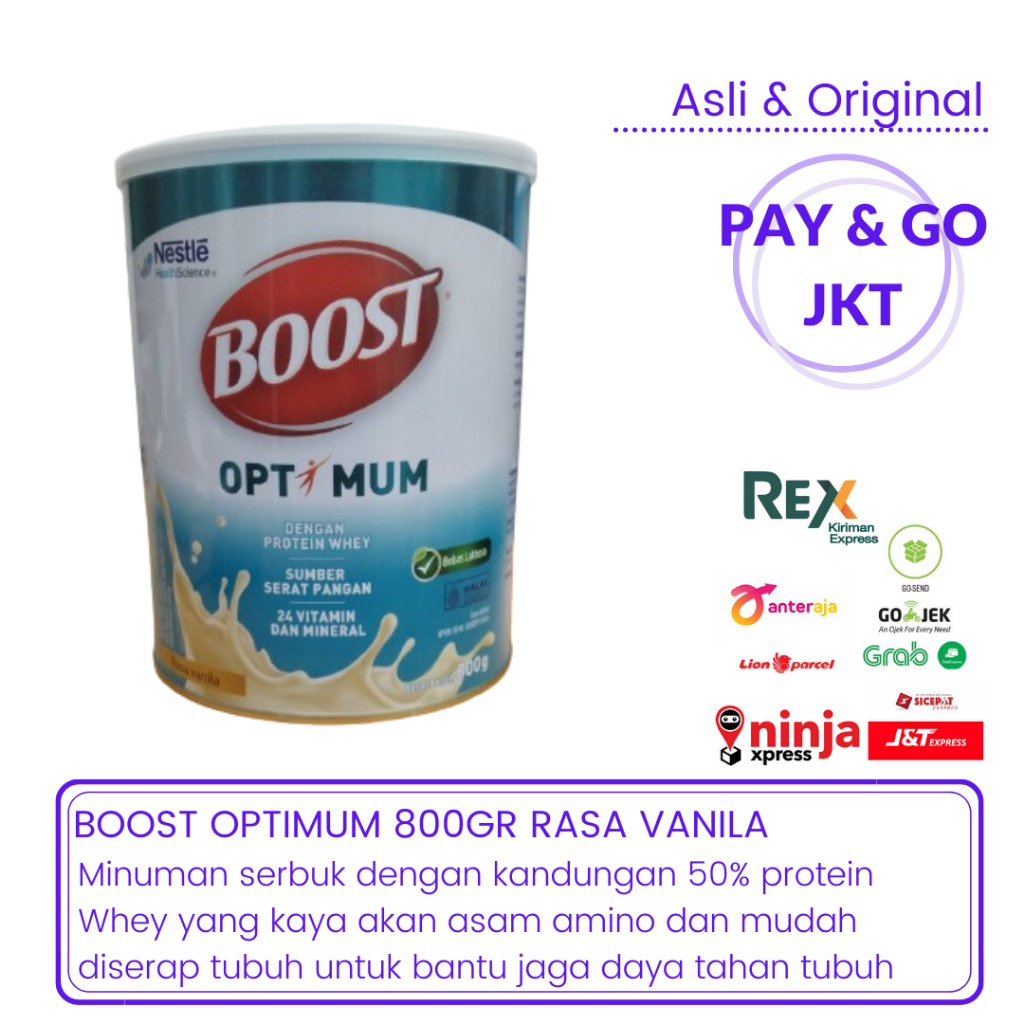 Jual BOOST OPTIMUM 800GR RASA VANILA - MINUMAN BERGIZI UNTUK KESEHATAN OPTIMAL | Shopee Indonesia