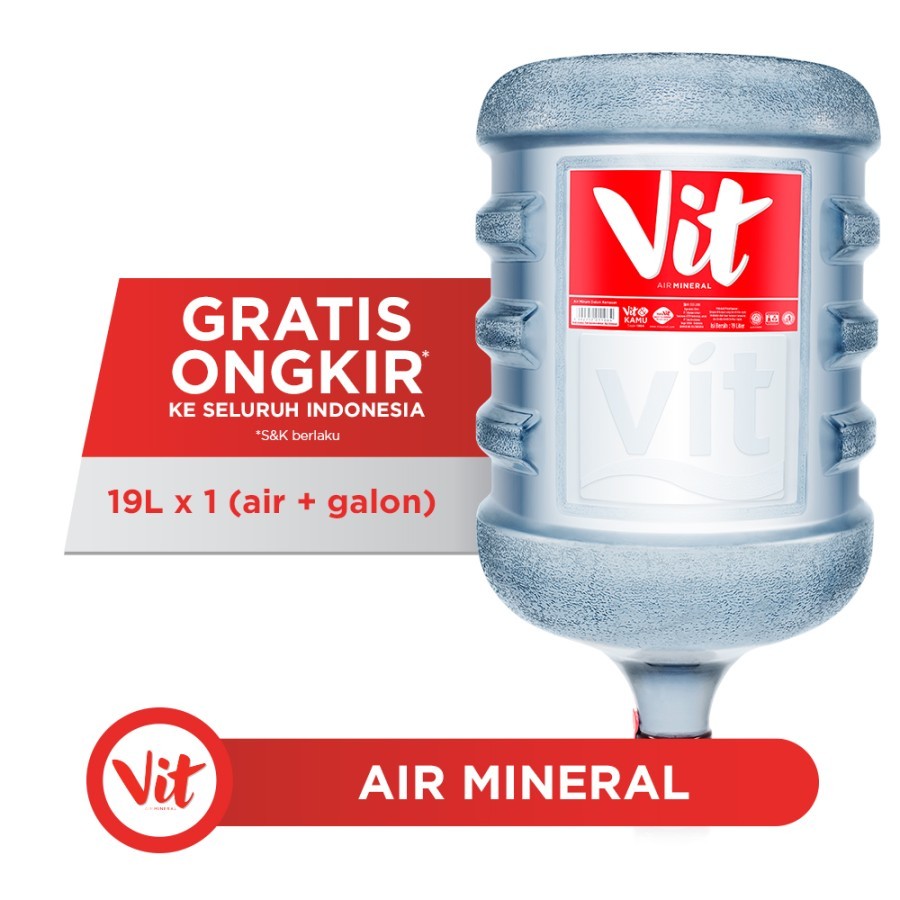 Jual VIT Air Mineral 19 Liter x 1 (air + galon) | Shopee Indonesia