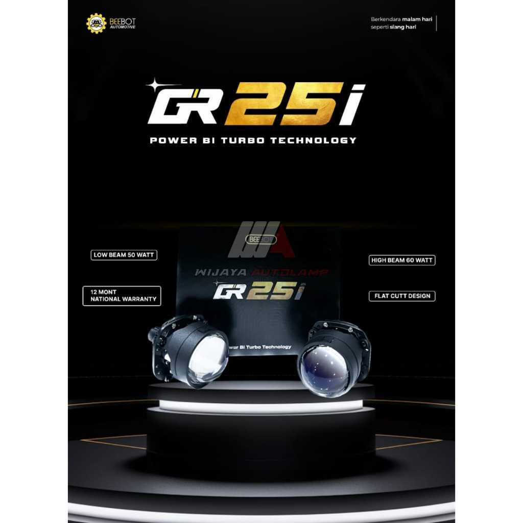 Jual PROJECTOR BI-LED GR25i LENSA BLUE LENS 2,5 INCH PLUG AND PLAY ...