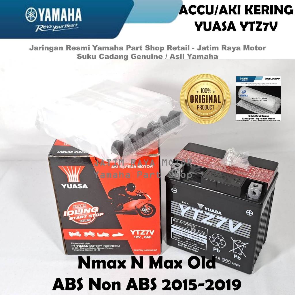 Jual Accu Aki Kering Ytz7v Asli Ori Yuasa Nmax N Max Old Abs Non Abs ...