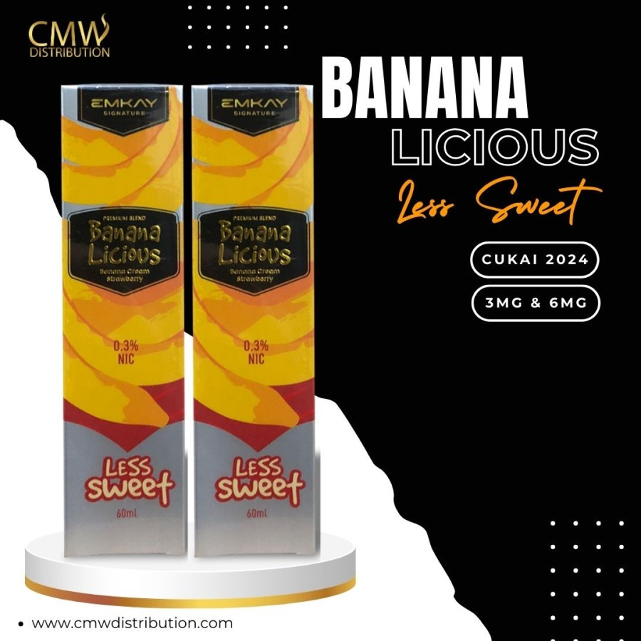 Jual BANANALICIOUS LESS SWEET 60ML by EMKAY BREWER | Shopee Indonesia