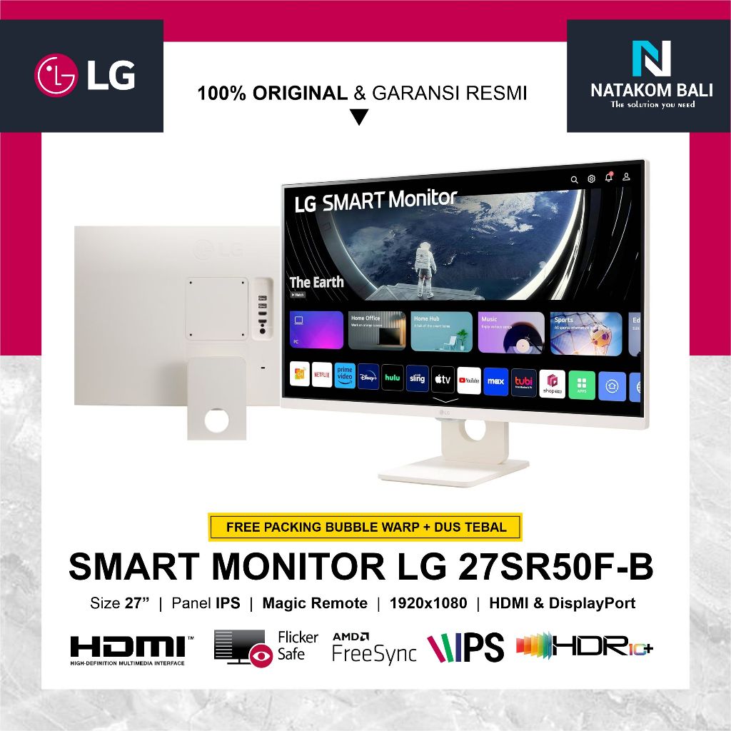 Jual SMART MONITOR LG 27SR50F-W ATI 27 FHD IPS HDR10 Magic Remote ...