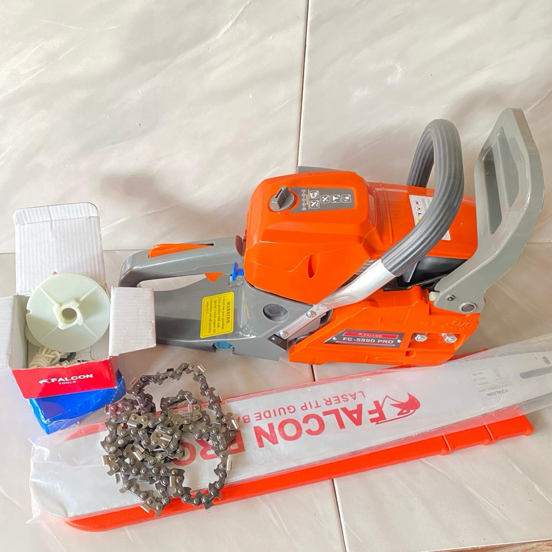 Jual Mesin Gergaji Chainsaw FALCON FC - 5800 PRO Bar 22" inchi Bar baja ...