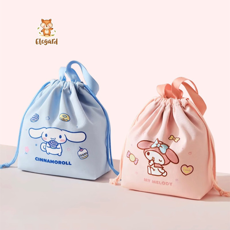 Jual SANRIO POUCH / lunchbag sanrio/ tas lunchbox model serut ...