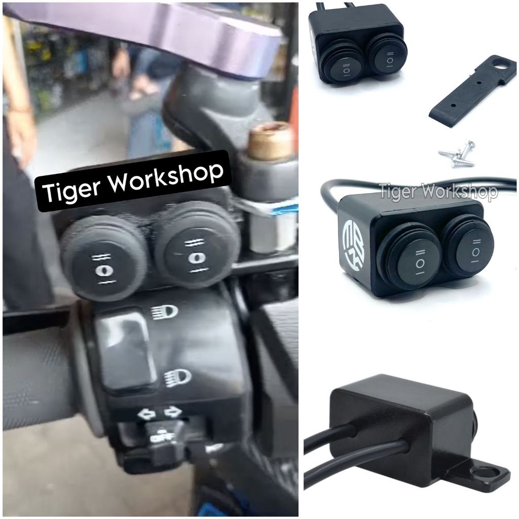 Jual Saklar motor lampu on off on 2 tombol double bracket spion saklar ...