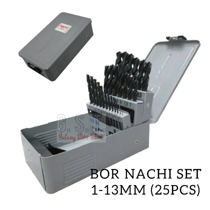 Jual Mata Bor Nachi set 1-13mm ( 25 pcs ) | Shopee Indonesia