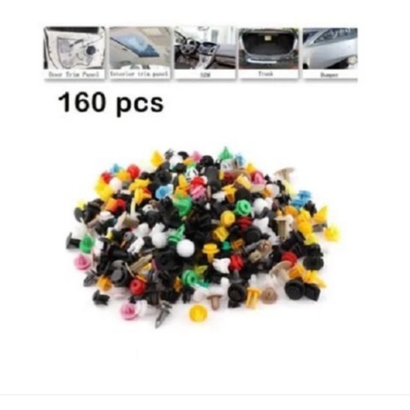 Jual Rivet Mobil 160 pcs Klip Baut Bumper Bemper Guard Kancing Body ...