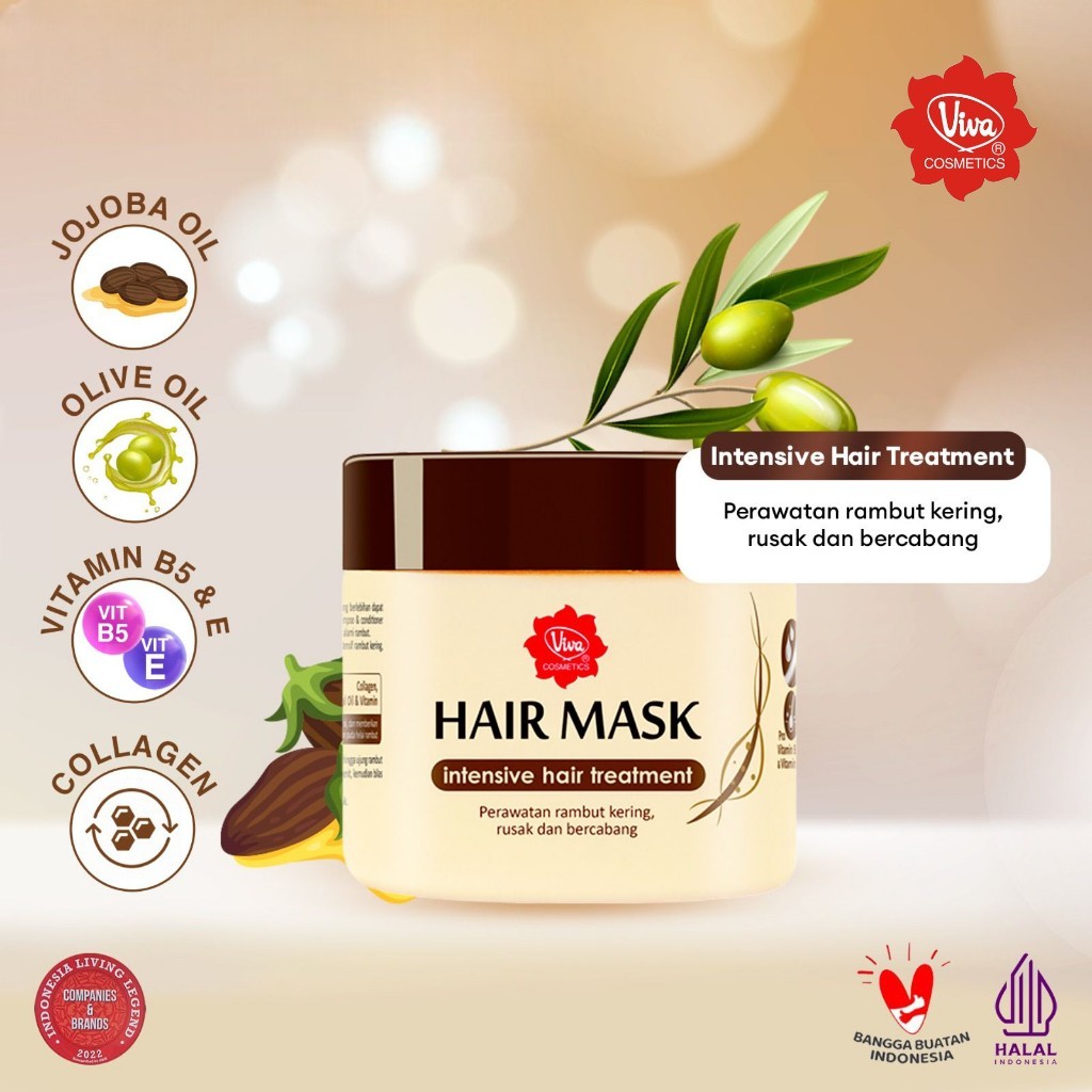 Jual Viva Hair Mask with Collagen - Jojoba Oil & Vit B5 200g | Shopee ...