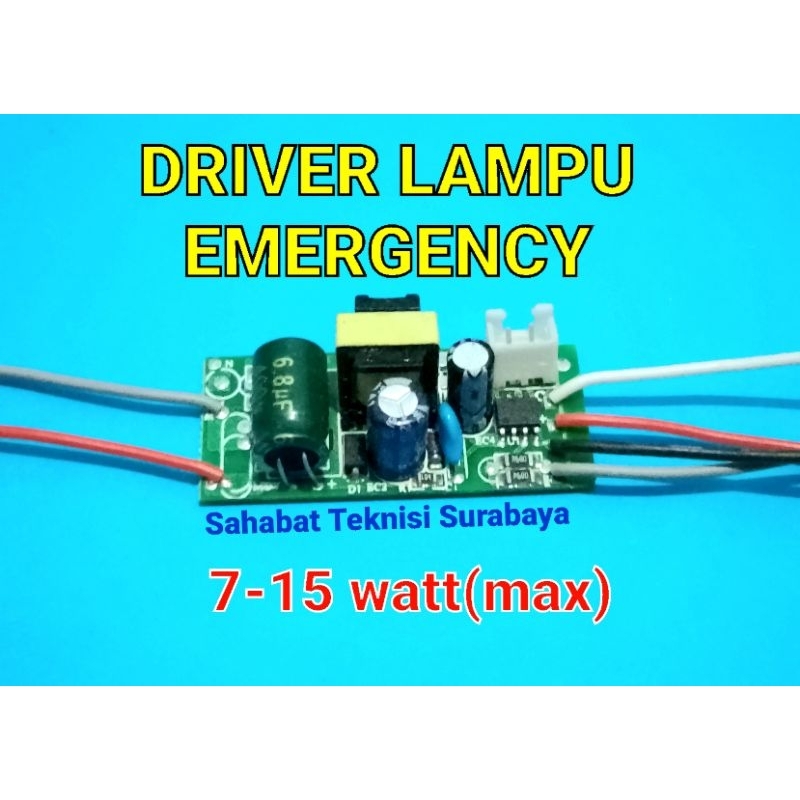Jual Driver Lampu LED Emergency 7-15watt (max) modul lampu emergency ...