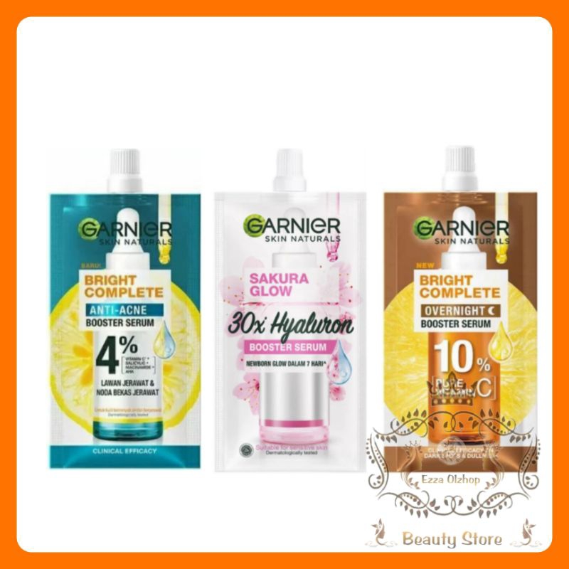Jual ( Sachet ) GARNIER Bright Complete Overnight / Anti Acne Serum ...
